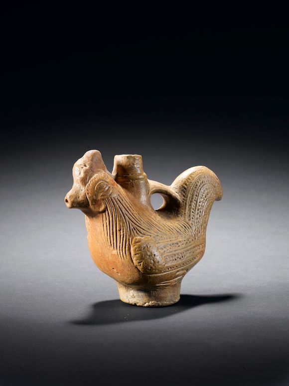 Bonhams : A moulded hollow pottery vessel