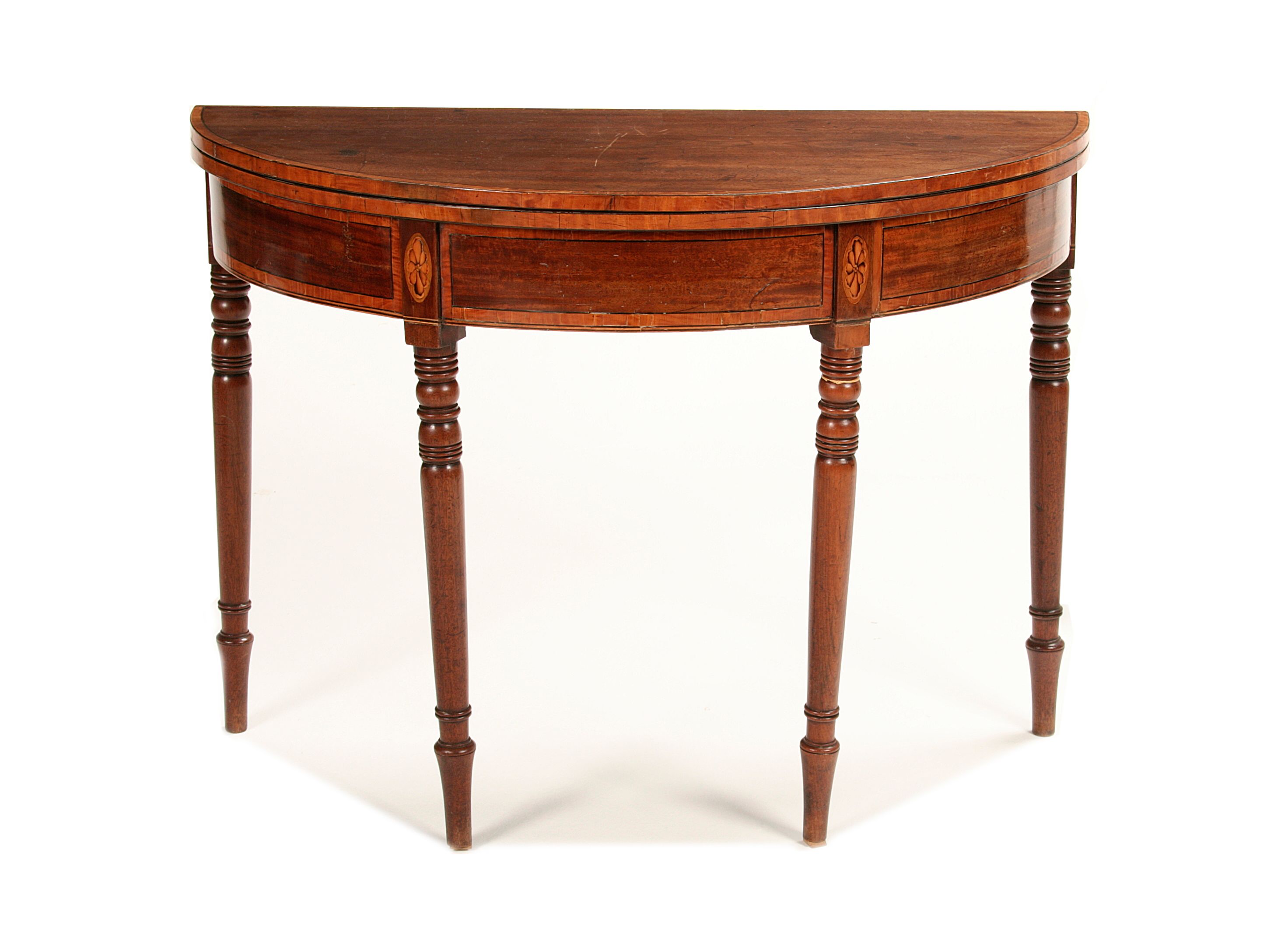 Bonhams : A Regency mahogany, satinwood crossbanded and marquetry tea ...