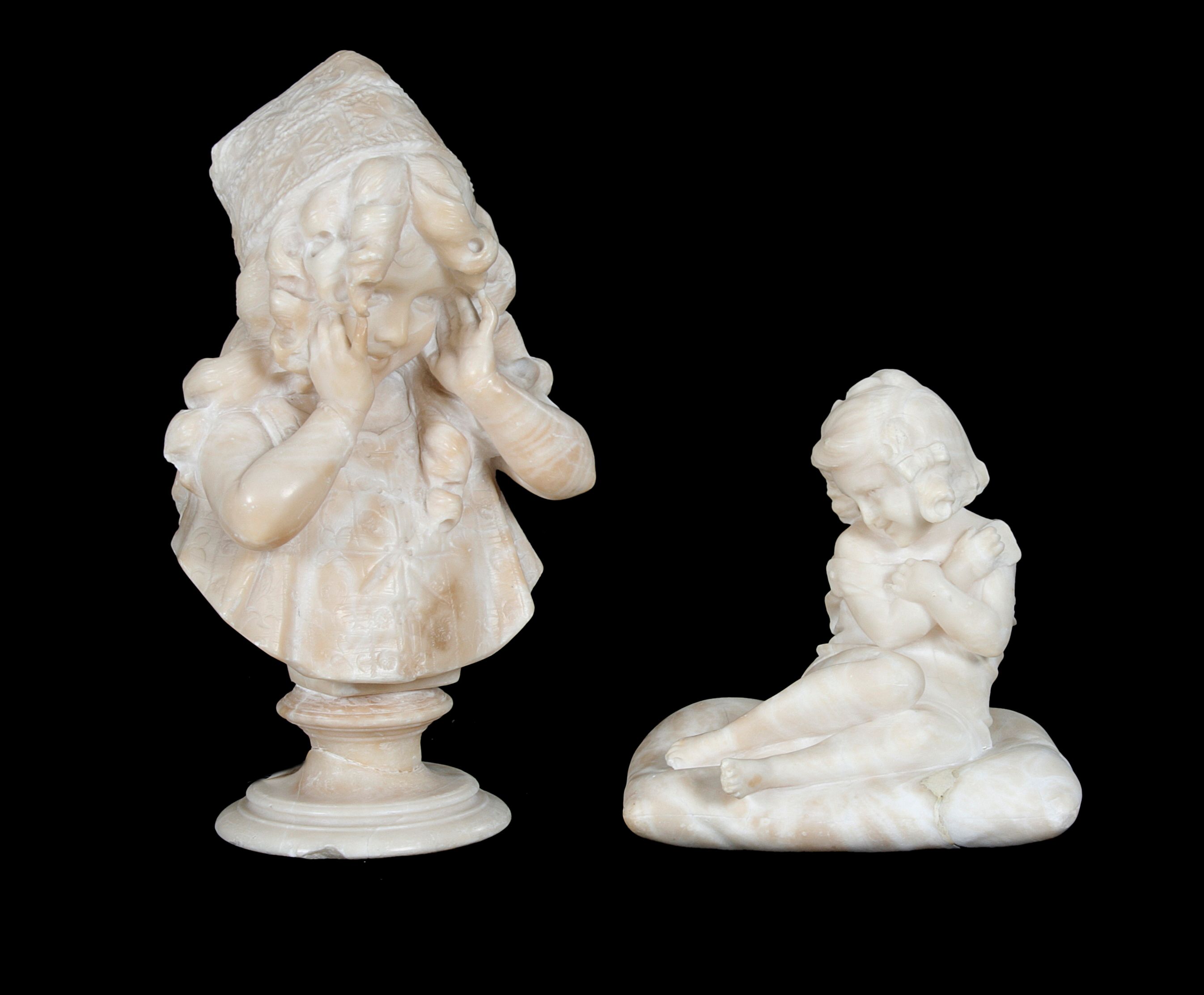 Bonhams : Emilio Fiaschi, Italian (1858-1941) A carved alabaster model ...