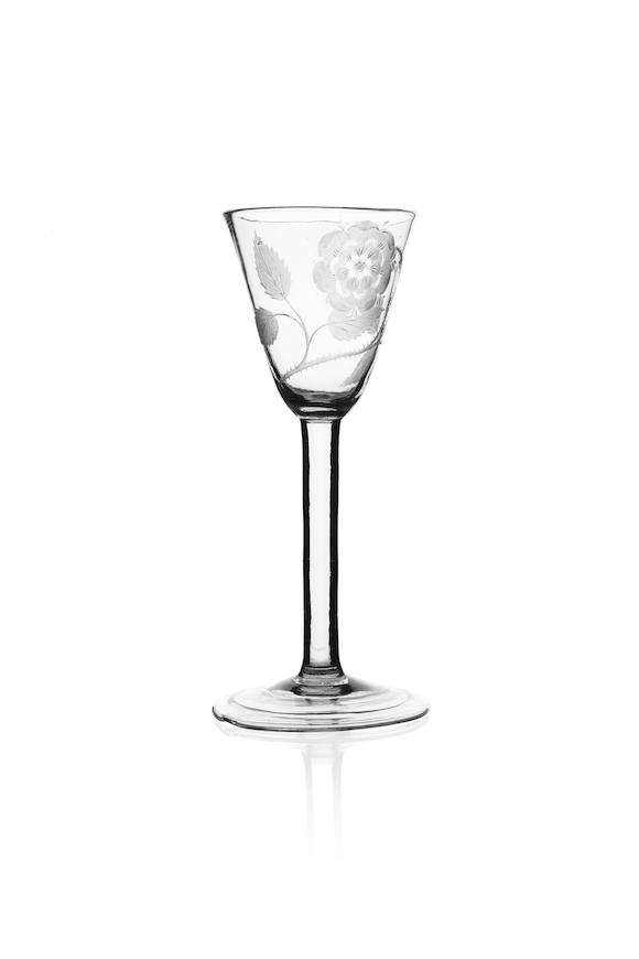 Bonhams A Jacobite Wine Glass Circa 1740