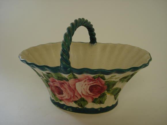 Bonhams A Wemyss Basket Cabbage Roses