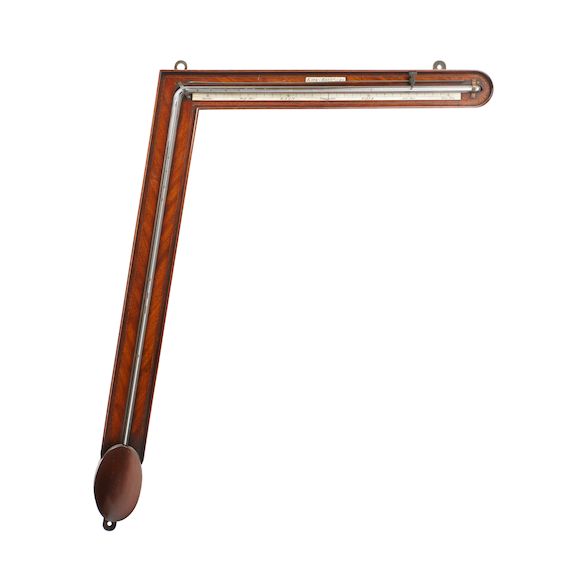 Bonhams : A George III mahogany 'sign post' stick barometer, by Knie ...