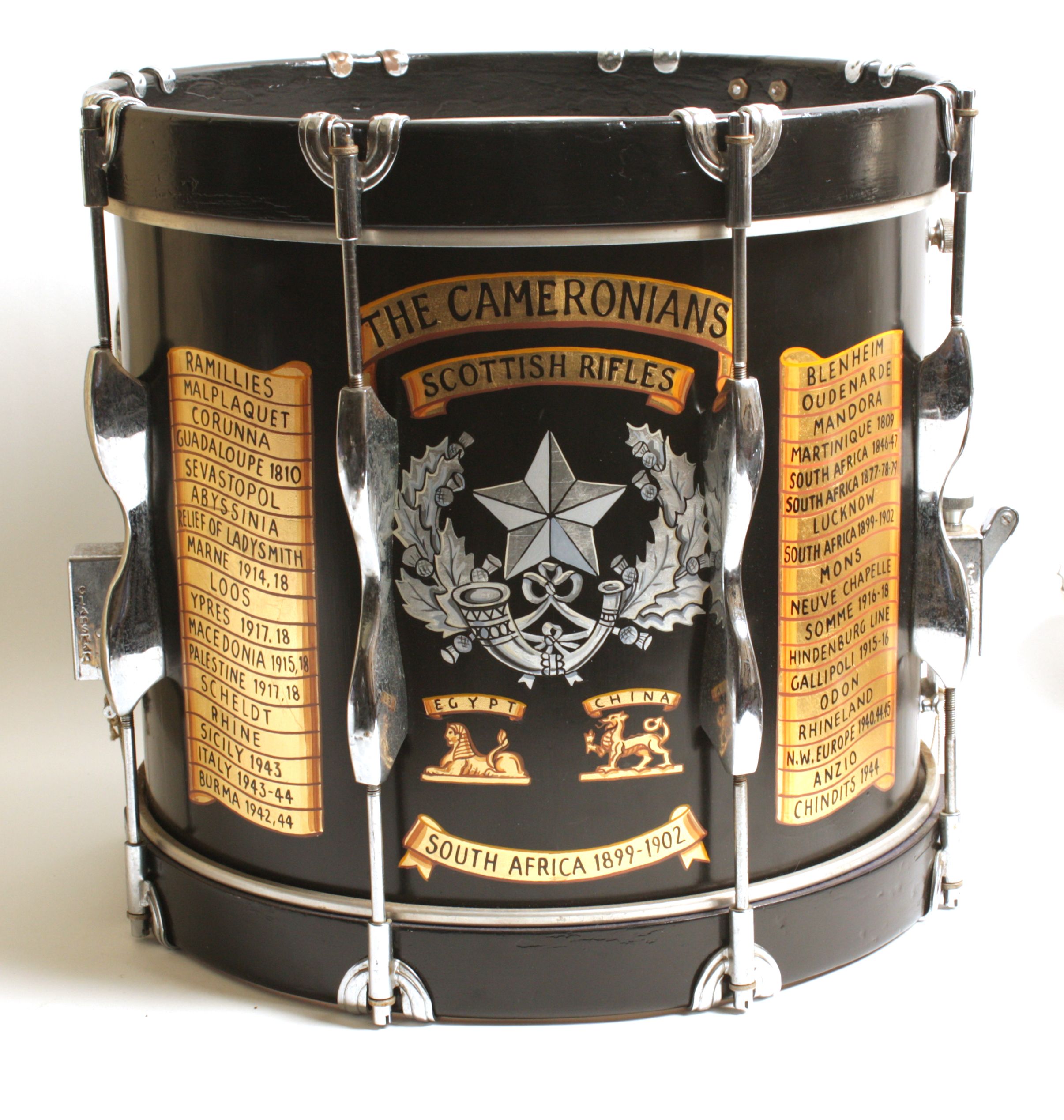 Bonhams : A Cameronians (Scottish Rifles) side drum