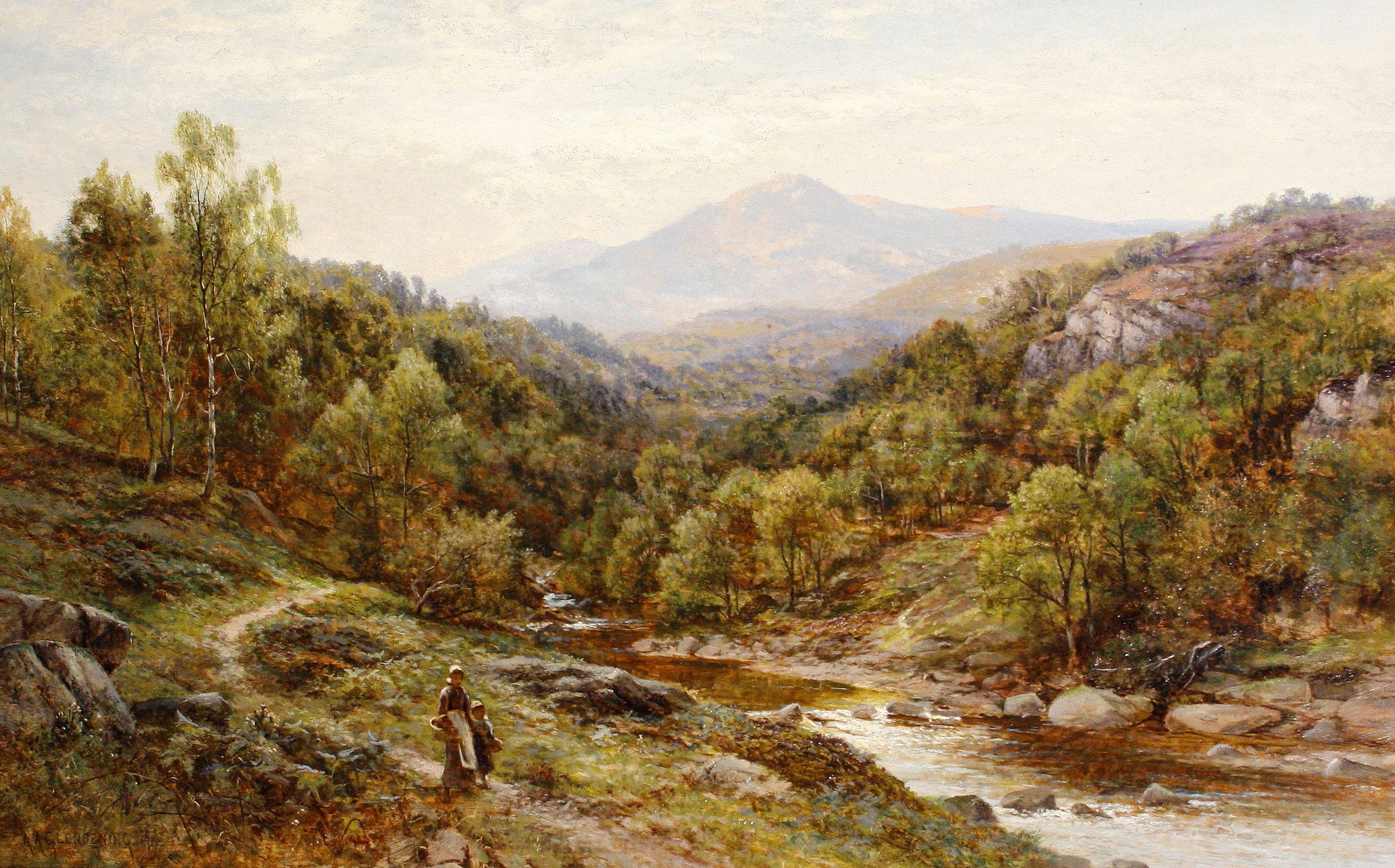 Bonhams : Alfred Augustus Glendening (British, 1840-1921) A mother and ...