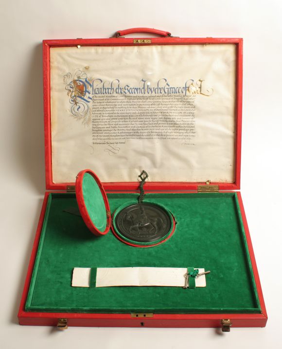 Bonhams : An Elizabeth II Seal and Warrant,