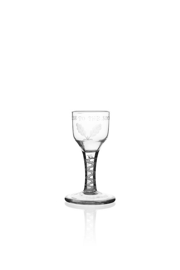 Bonhams A Rare Jacobite Firing Dram Glass Circa 1760