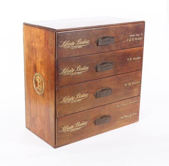 Bonhams : A 1920/30s 'Liberty Bodice' shop cabinet