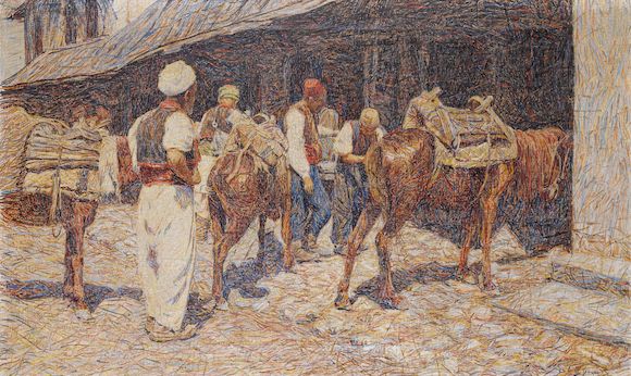Bonhams : Spiro Bocaric (Yugoslavian, 1878-1941) A Turkish Han