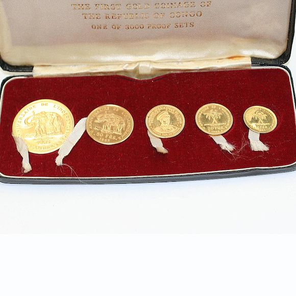 Bonhams : Republic of Congo: A commemorative set of gold coins for the ...