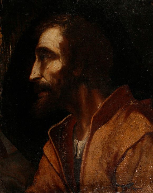 Bonhams : Neapolitan School, 17th Century The head of a bearded man in ...