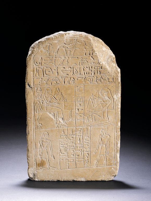 Bonhams : An Egyptian limestone stele