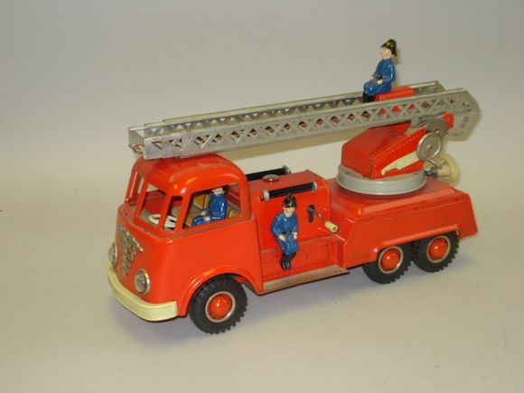 Bonhams : A tinplate friction driven Fire Engine, made by Gama of ...
