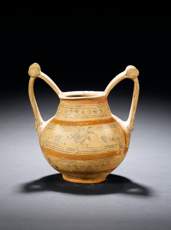 Bonhams : A Messapian pottery trozella