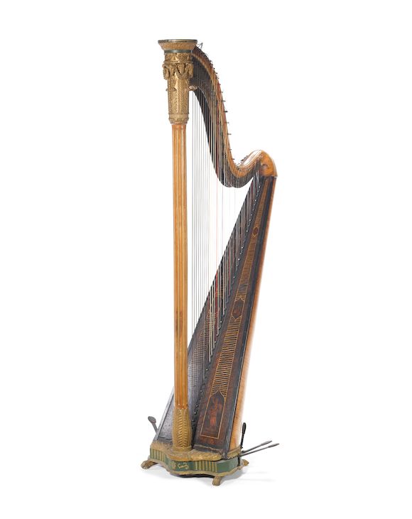 Bonhams : A Grecian Single Action Regency Concert Harp, (1)