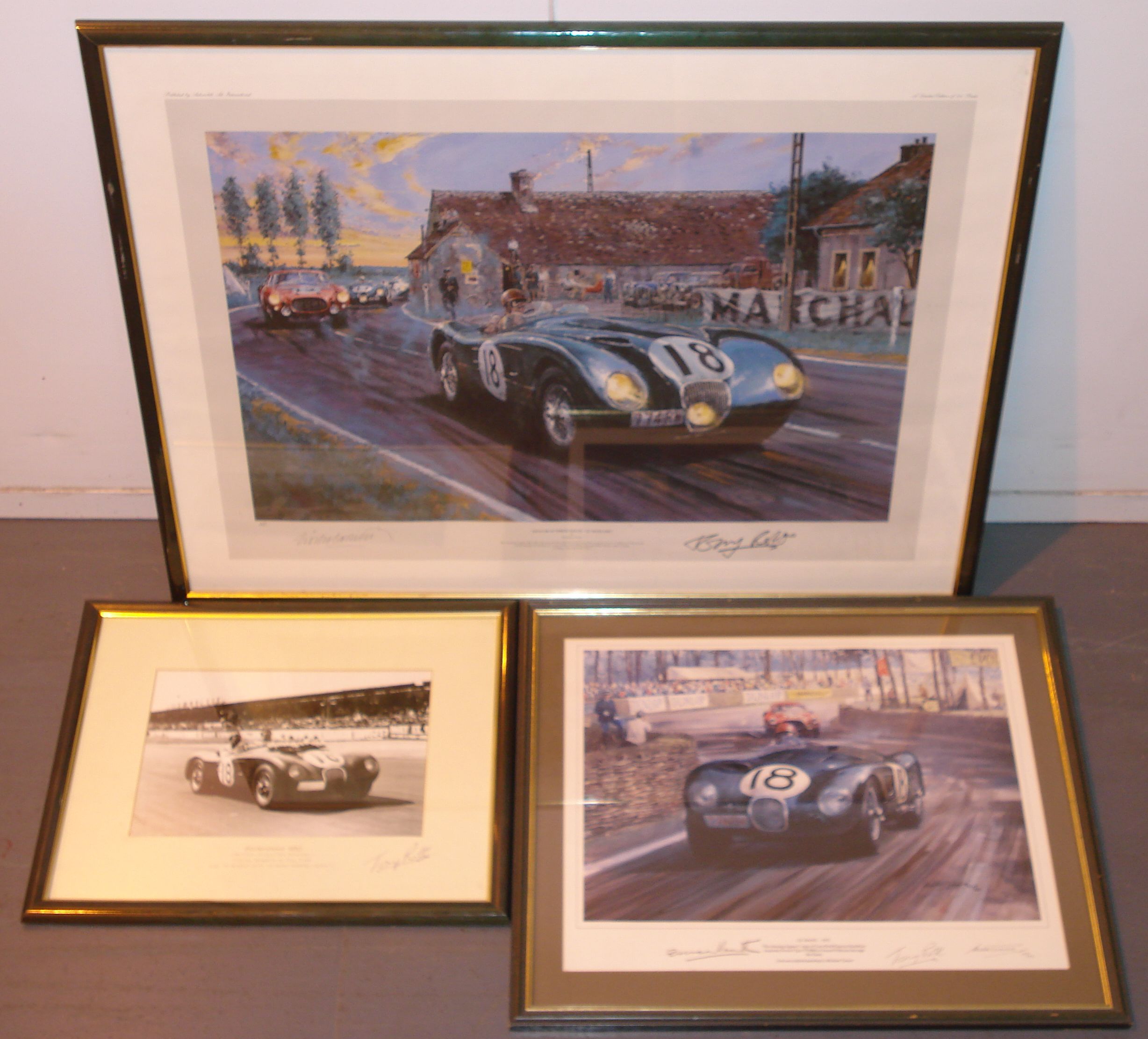 Bonhams Cars : Three signed decorative items relating to the Jaguar C ...