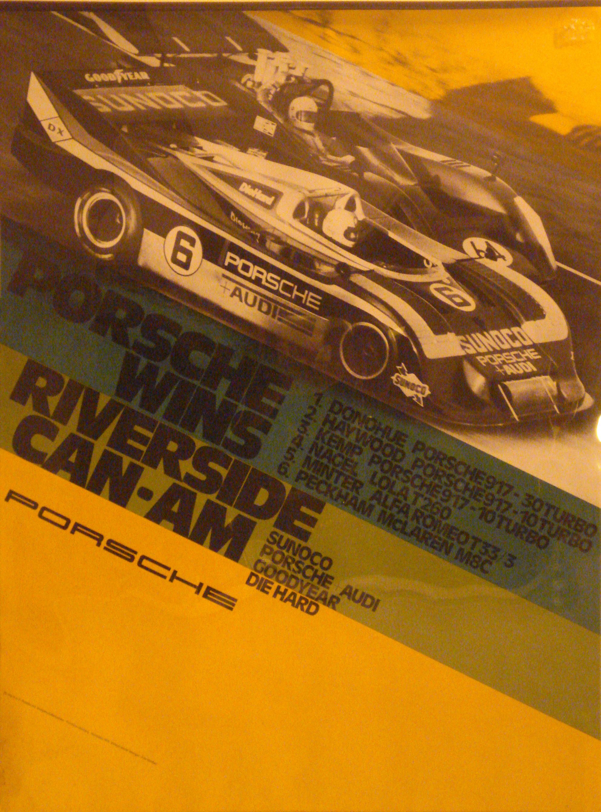 Bonhams Cars : Six Porsche motor racing success posters,