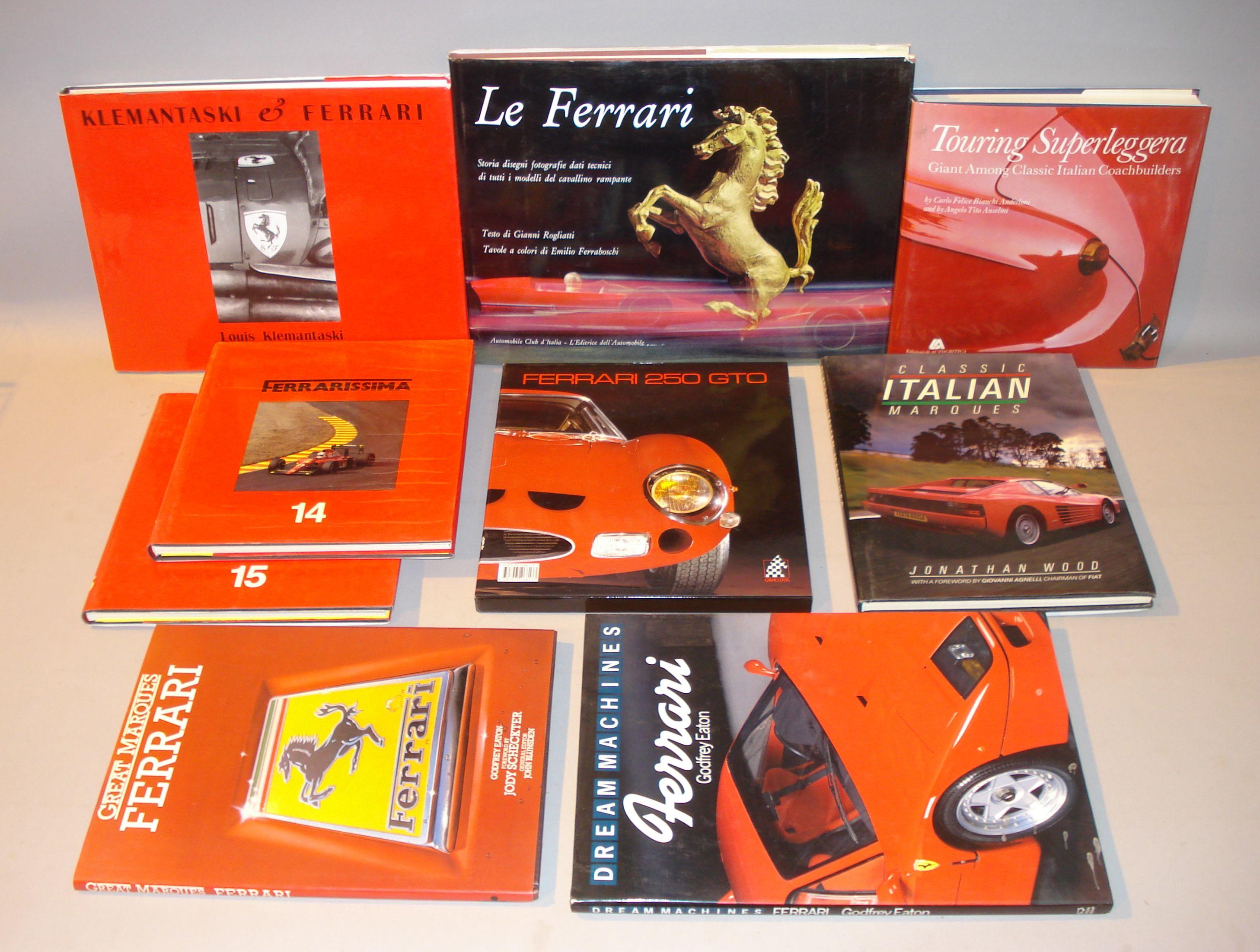 Bonhams Cars : A good selection of Ferrari related books,