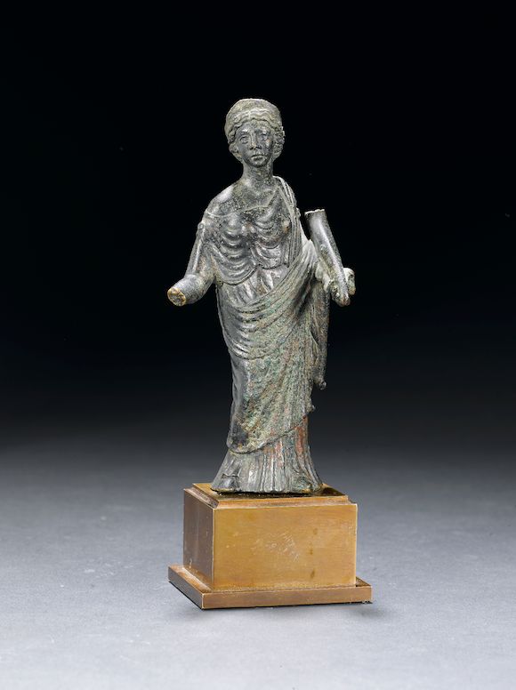 Bonhams : A Roman bronze figure of an Empress as Fortuna