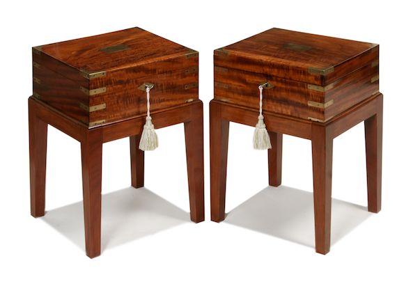 Bonhams : A pair of 19th century colonial hardwood and brass bound ...