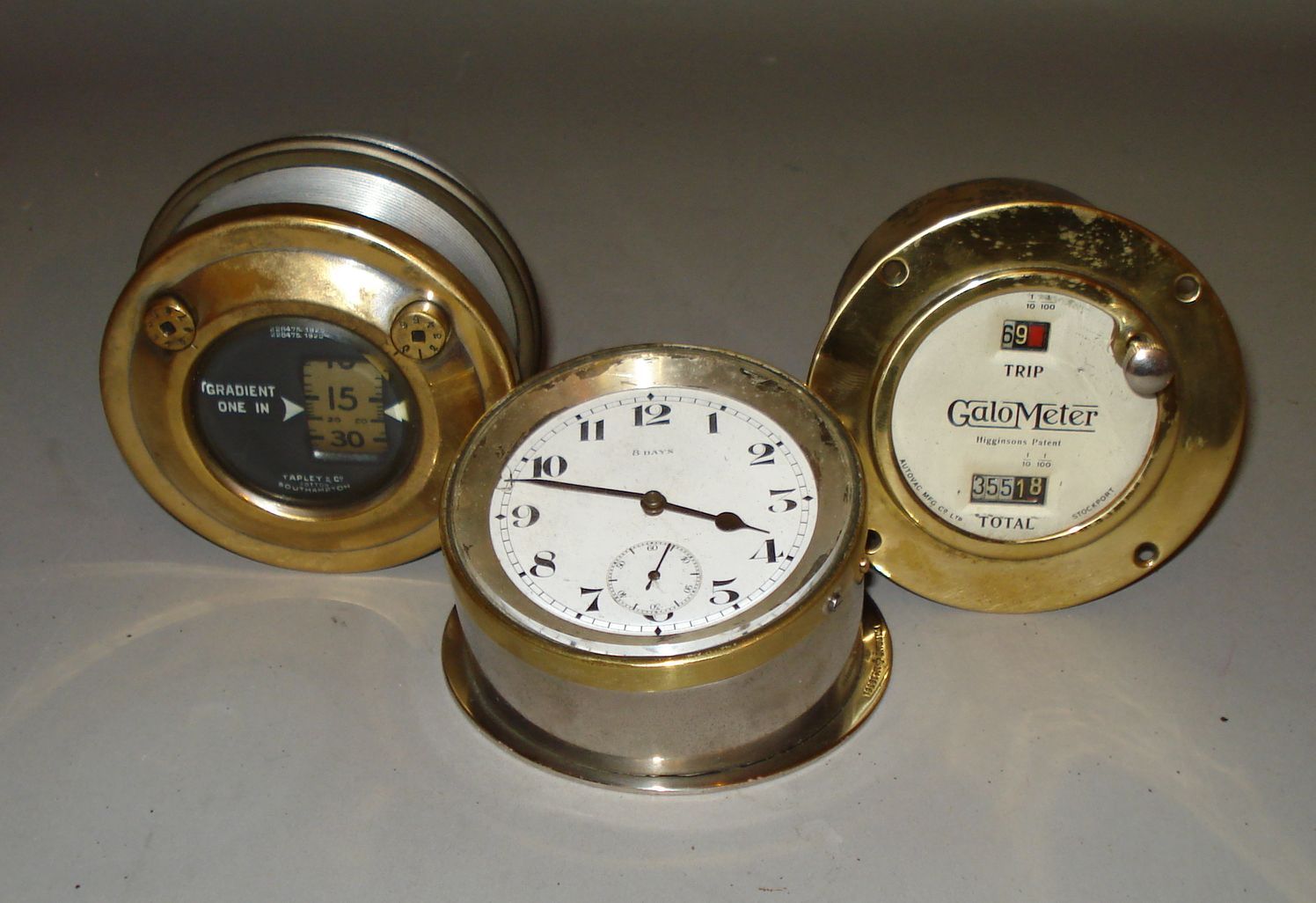 Bonhams Cars : Three dashboard instruments,