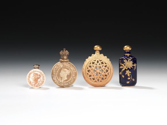 Bonhams : Two Royal Worcester scent bottles, circa 1887
