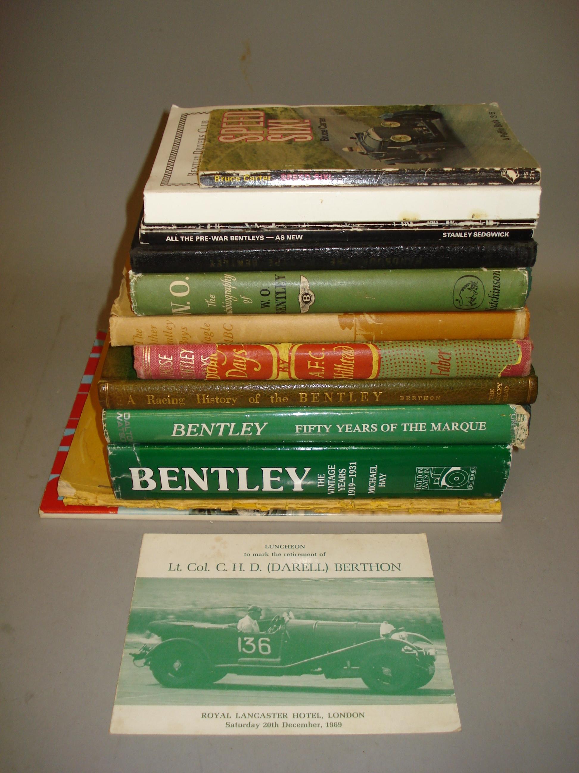 Bonhams Cars : Assorted Bentley books,