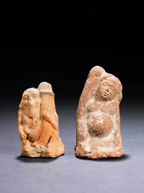 Bonhams : Two Romano-Egyptian ithyphallic terracotta figures 2