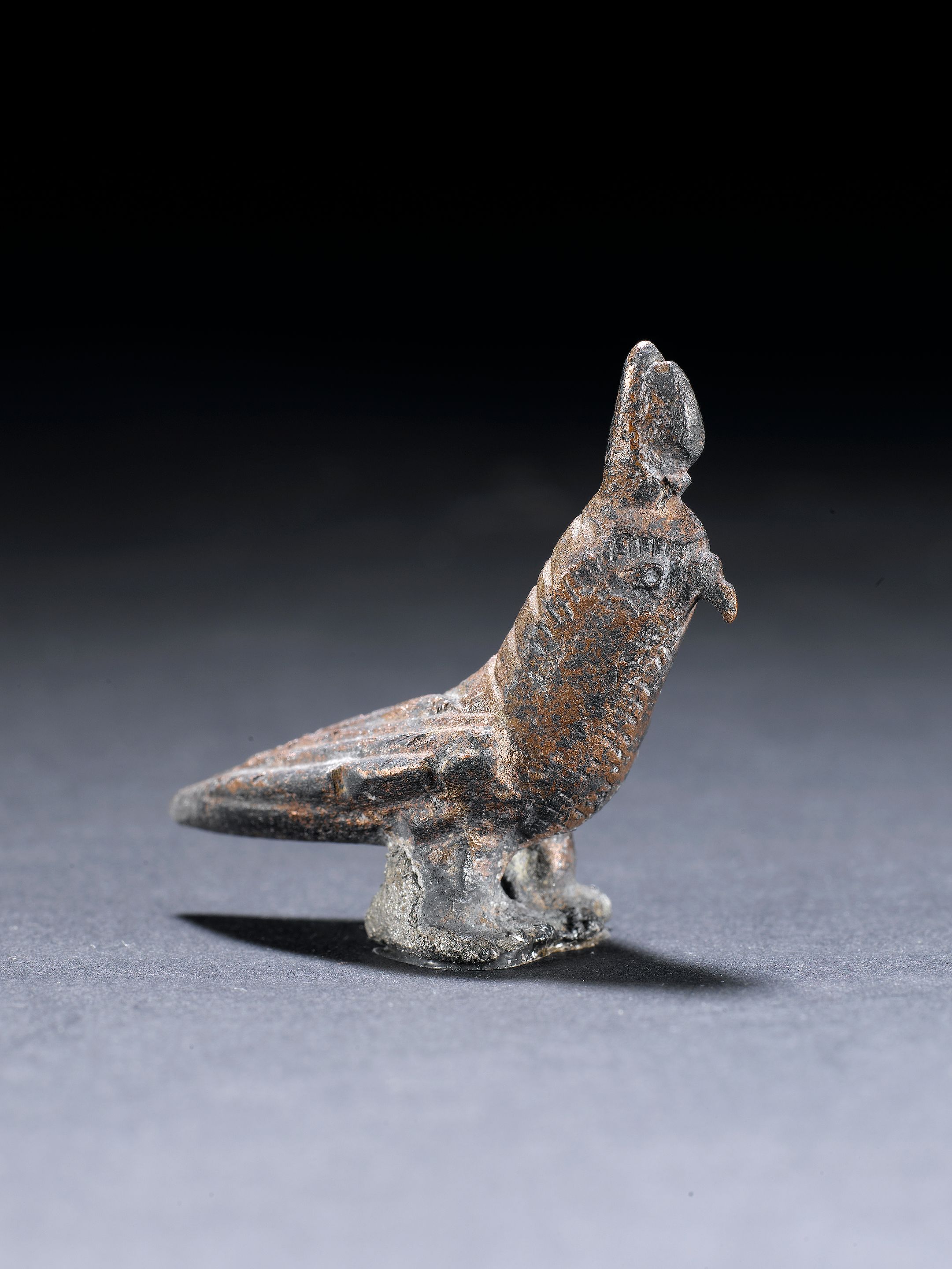 Bonhams : A Romano-Egyptian copper Horus falcon