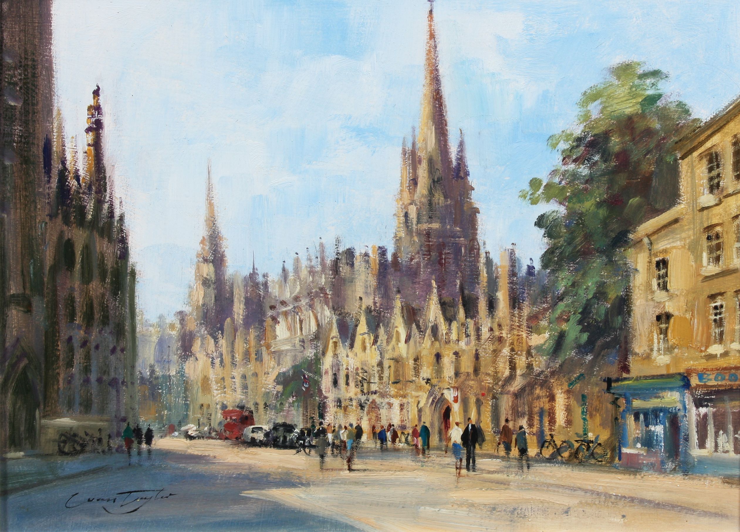 Bonhams : Ivan Taylor (British, born 1946) 'Broad St. Oxford' 31 x 40.5cm.