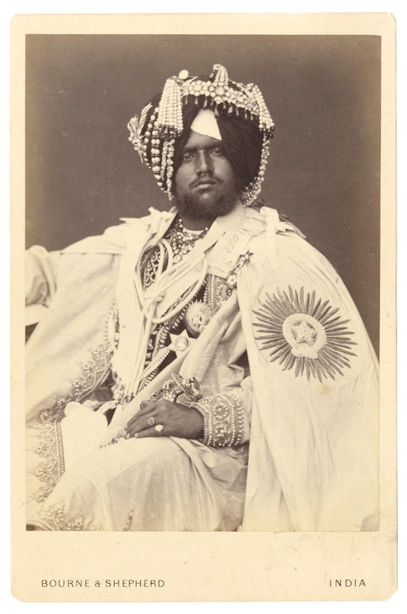 Bonhams : PATIALA Portrait of Rajinder Singh Maharaja of Patiala, on a ...