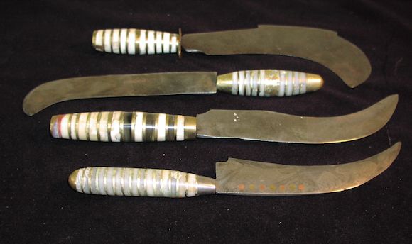 Bonhams : A collection of four whale Flensing knives, 19th Century ...