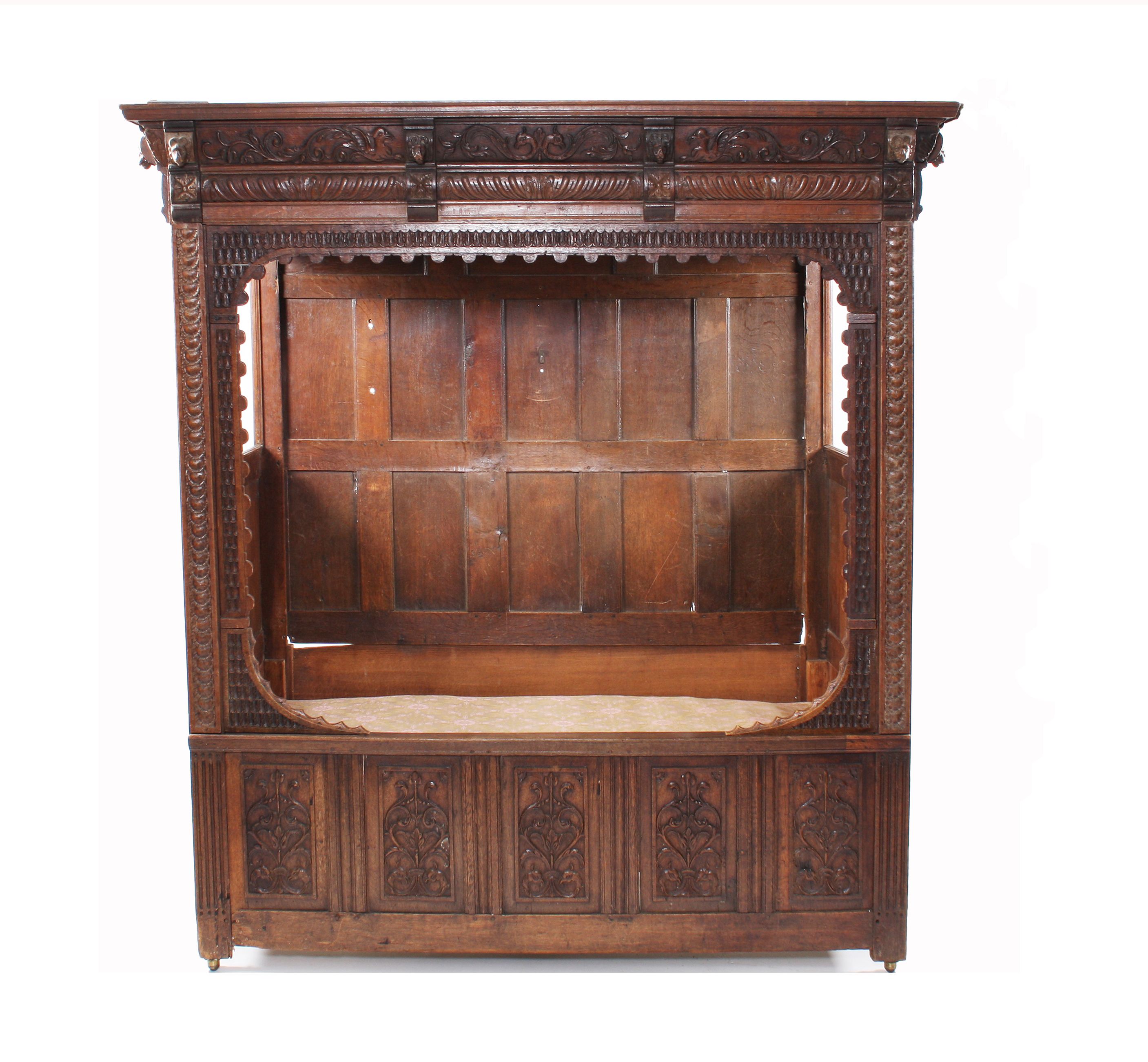 Bonhams : An oak lit-clos, Brittany Enclosed bed, 18th Century and later
