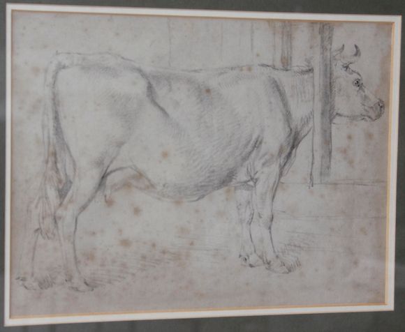 Bonhams : James Ward, RA (British, 1769-1859) Cow in a stall
