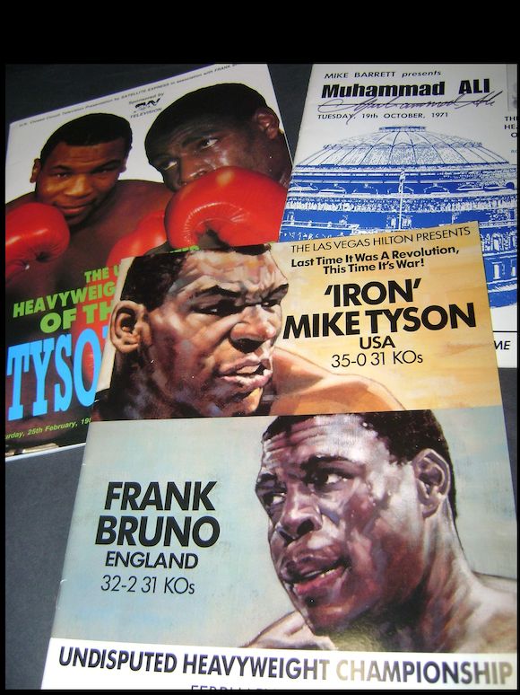 Bonhams : Boxing programmes - Mike Tyson/Muhammad Ali hand signed