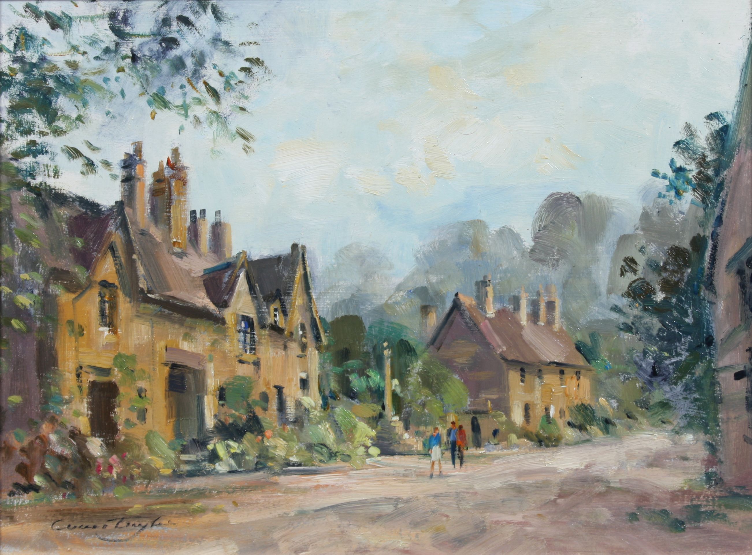 Bonhams : Ivan Taylor (British, born 1946) 'Stanton on the Wold' 30.5 x ...