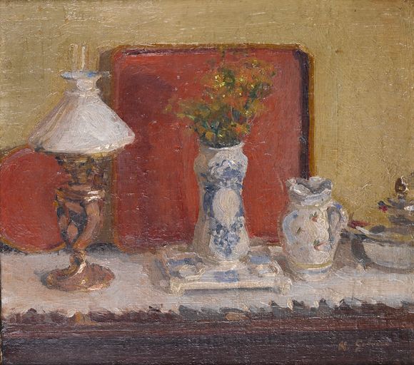 Bonhams : Harold Gilman (British, 1876-1919) Still life 25.5 x 29 cm ...