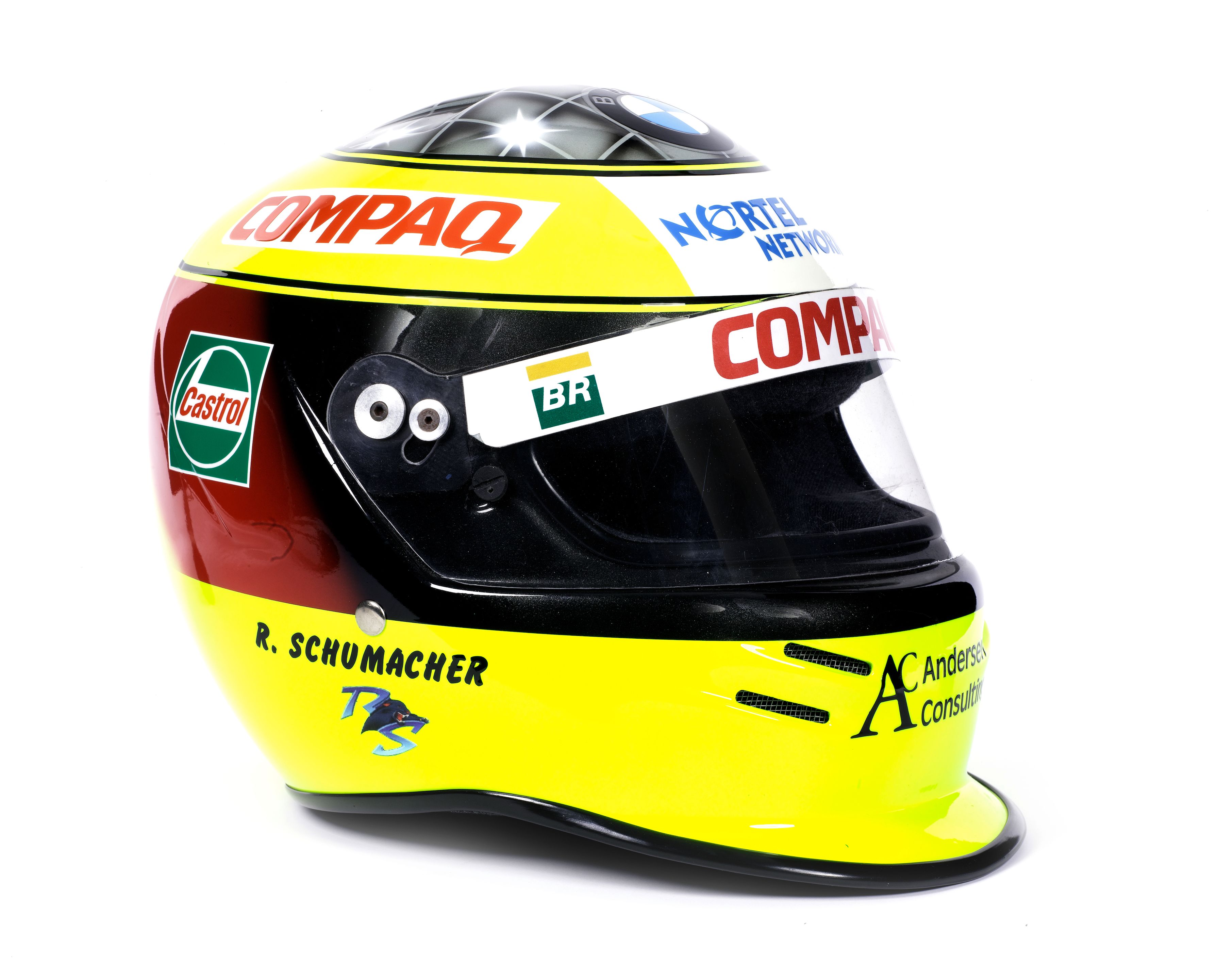 Bonhams Cars : A 'Ralf Schumacher' BMW display racing drivers helmet,
