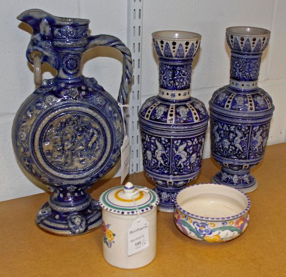 Bonhams : A Poole pottery preserve jar and bowl,Carter Stabler Adams ...