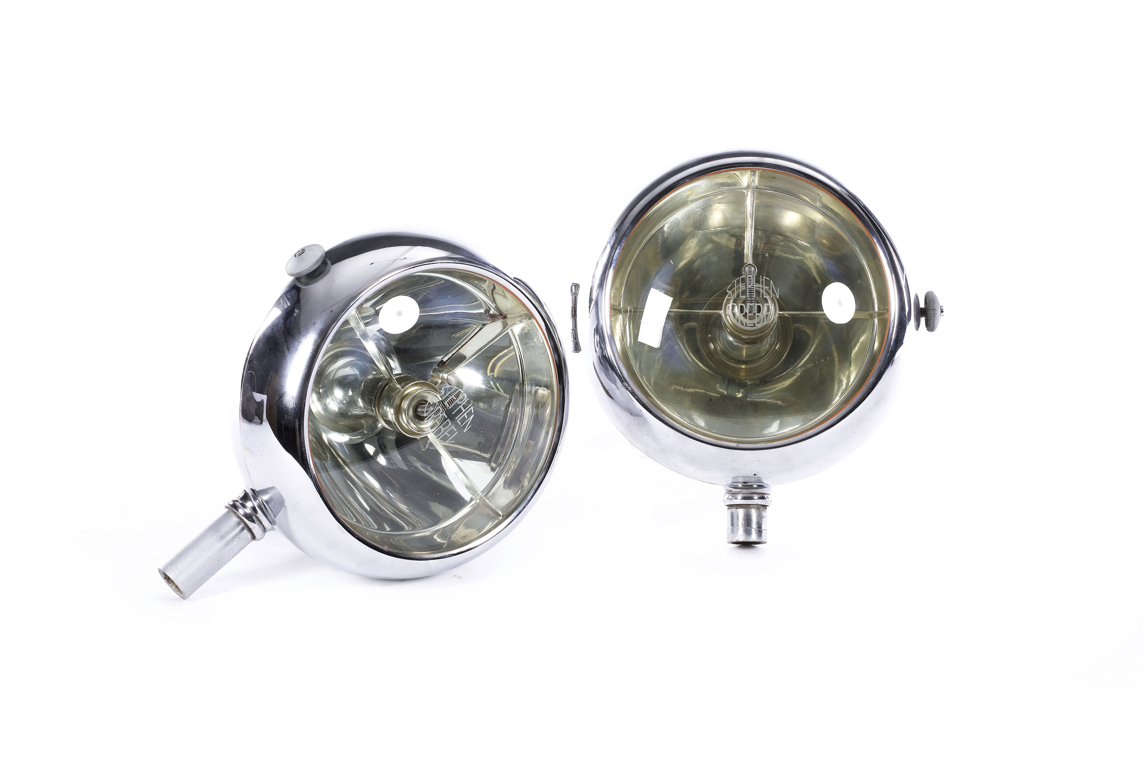Bonhams Cars : Two Grebel headlights,