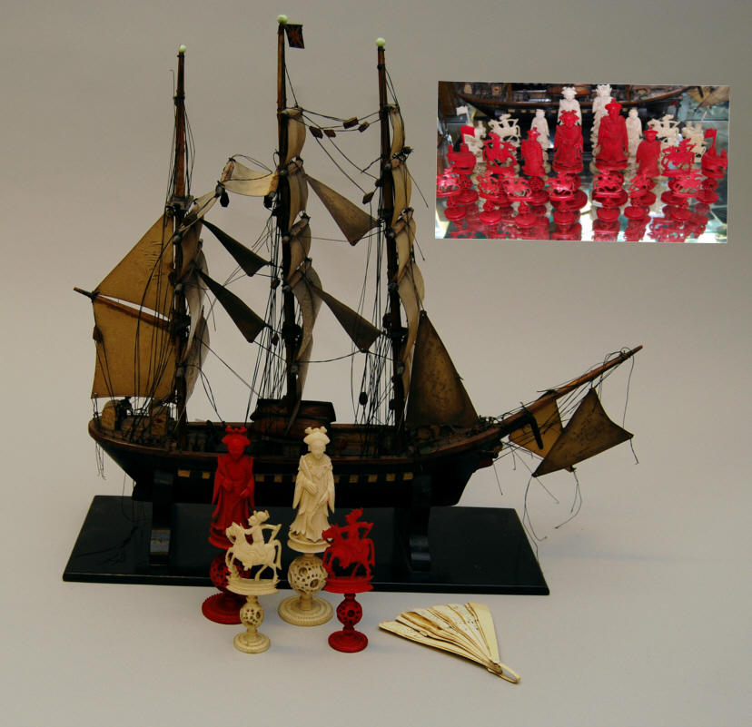 Bonhams A 19th Century Cantonese Ivory Chess Set