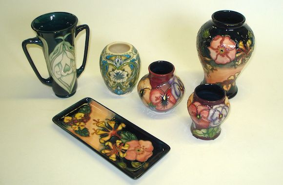 Bonhams : A group of Moorcroft items