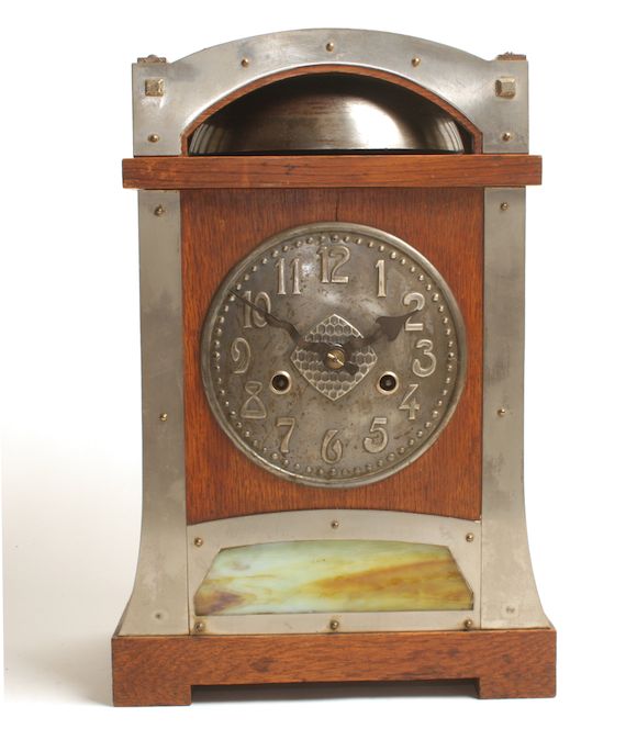 Bonhams : An early 20th century Art Deco oak cased mantel clock Hamburg ...