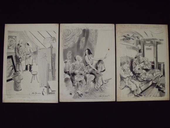 Bonhams : Bert Thomas (British, 1883-1966) A selection of cartoons to ...