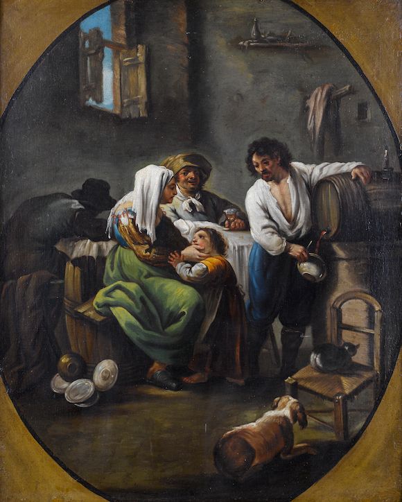 Bonhams : Circle of Andrea Locatelli (Rome 1693-circa 1741) A peasant ...