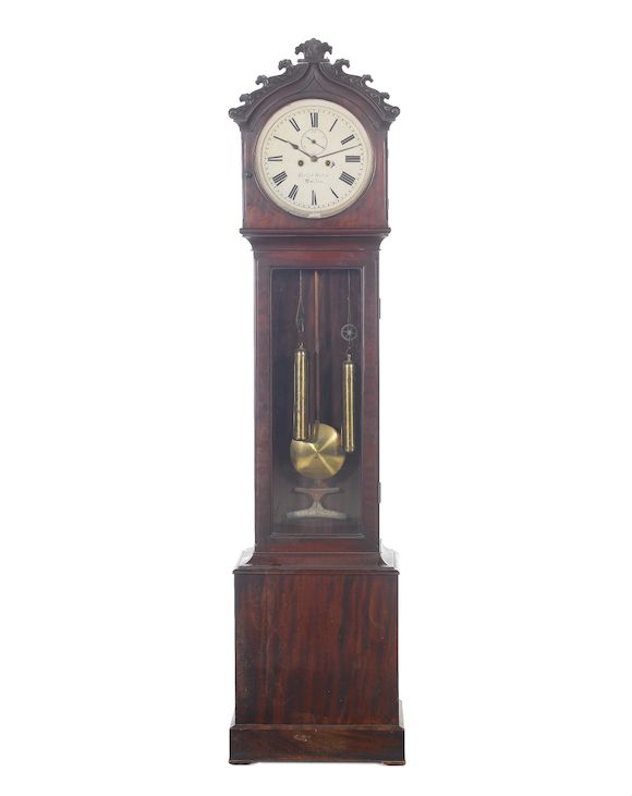 Bonhams : A first half of the 19th century mahogany Irish longcase ...