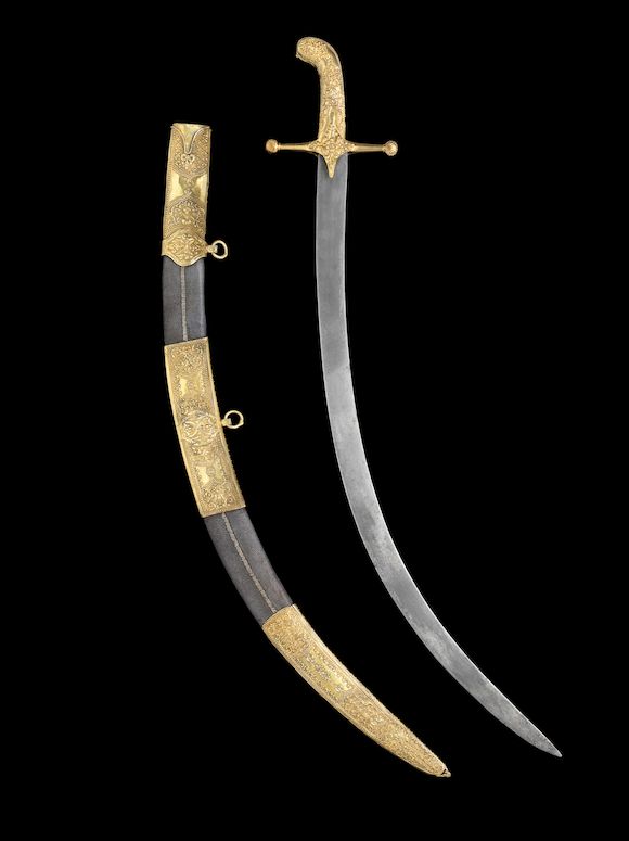 Bonhams : An Ottoman steel Sword with a silver-gilt and shagreen ...