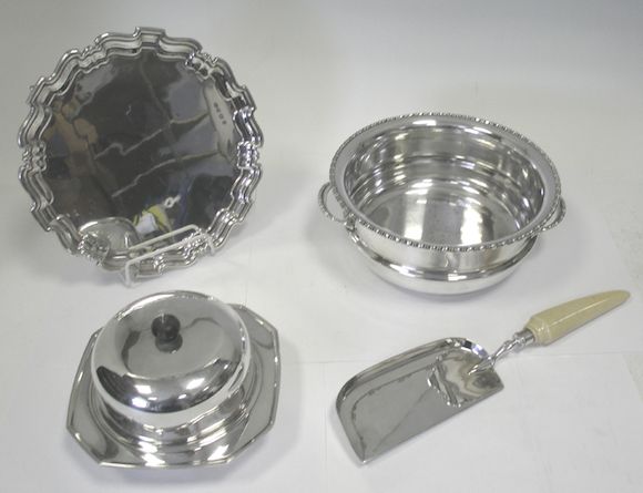 Bonhams : A silver shaped-circular salver, by The Alexander Clark Co ...