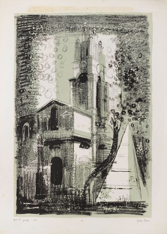 Bonhams : John Piper C.H. (British, 1903-1992) St Anne's, Limehouse ...