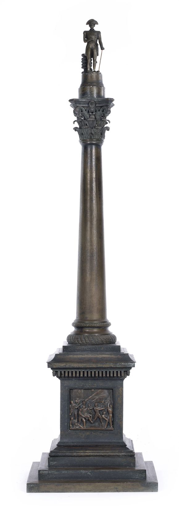 Bonhams : A bronze model of Nelson's Column. 43in (109cm) high
