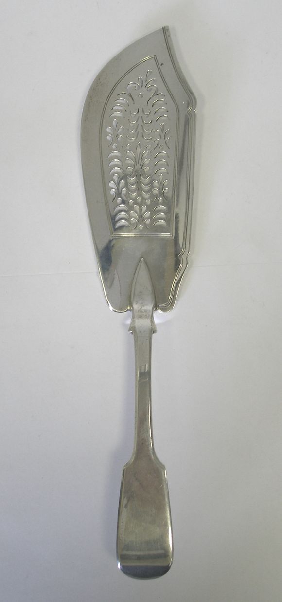 Bonhams : A William IV silver Fiddle pattern fish slice, by William ...